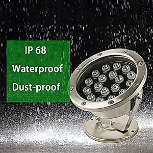 Saturey Underwater Pond Lights LED Underwater Light 3W 6w 9W 12W 18w 24w 36w RGB Night Lamp Outdoor Garden IP68 Submersible Swimming Pool Party Landscape DC 12V 24V Pool Lights