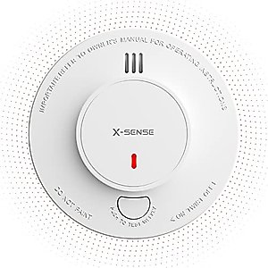 X-Sense 10 Years Battery-Operated Smoke and Fire Alarm with Ionization Sensor, SD19-W, 1-Pack