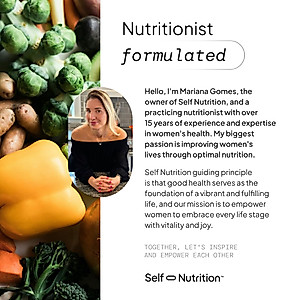 SELF NUTRITION Healthy Aging Supplement for Women with Resveratrol, NAD, Collagen Booster, Biotin and More - Beauty with 12 Ingredients - USA Made, Vegan, 60 Capsules, Nutitionist formulated.