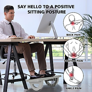 CZZXI Rocking Foot Rest for Under Desk at Work, Comfortable Foot Stool Ergonomic Footrest with Foot Massage Feet Stand for Office & Home