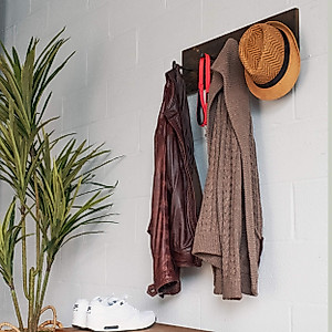 Rustic State Ray Screw-in Type Cast Iron Hooks Coat Towel Bag Hat Hanger Multiuse Entryway Railroad Spike Rack Black Set of 8