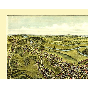 MAPS OF THE PAST Clinton Connecticut - Bailey 1881 - 23.00 x 29.15 - Matte Art Paper