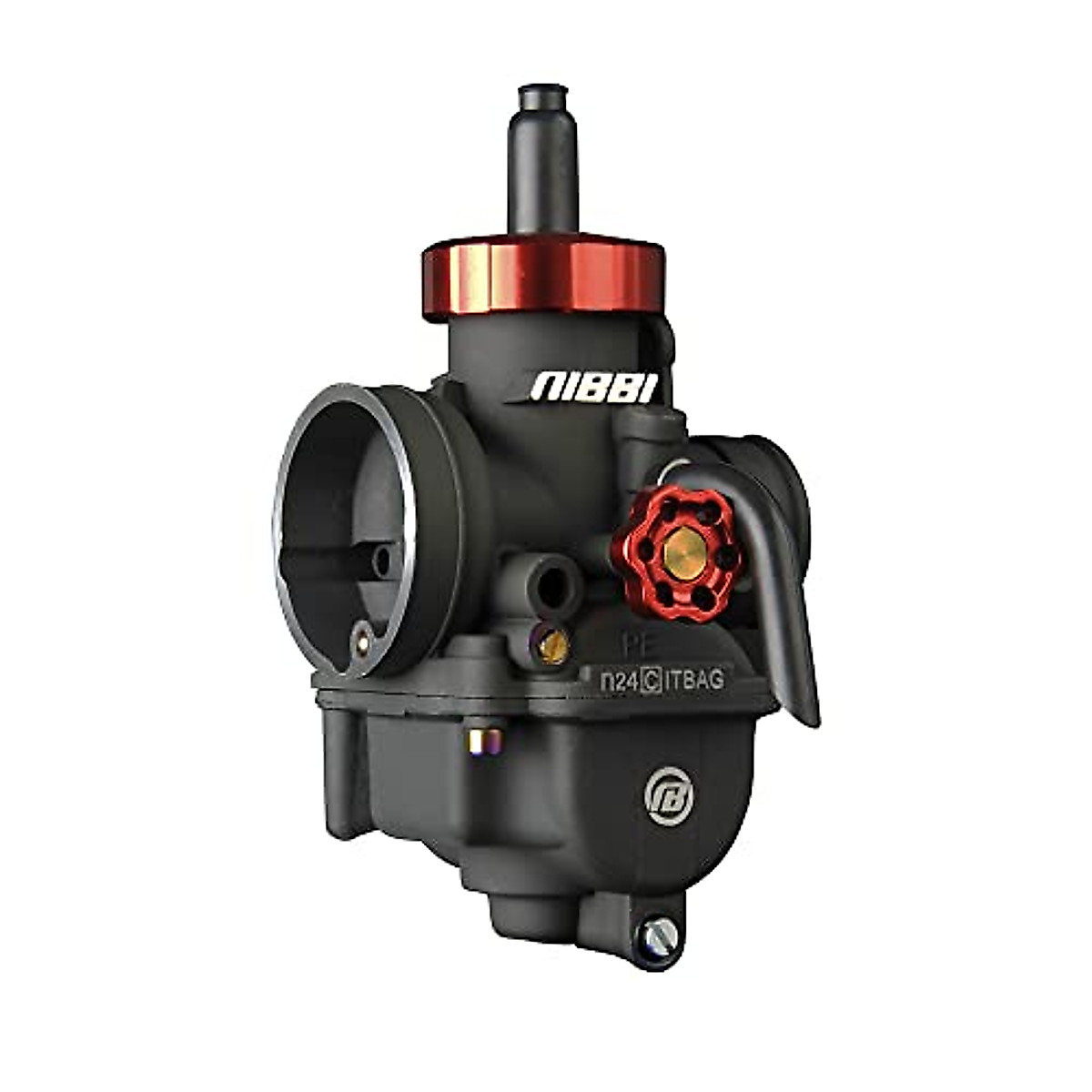 NIBBI Racing Performance Motorcycle Carburetor 24mm 100CC 125CC Carburetor PE24mm With Carburetor Jets Fit YAMAHA KAWASAKI SUZUKI Apollo Dirt Bike Mini Bike SSR TTR KYMCO SYM TAOTAO GY6 Scooter Moped