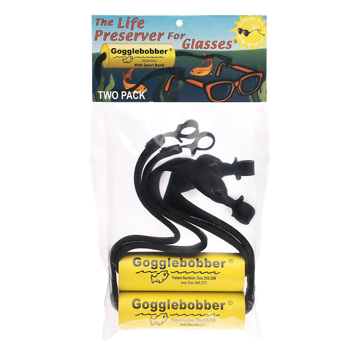 Gogglebobber Floating Sunglass Retainer 2-pack - Durable Elastic Eyewear Retainer Ideal for Fishing, Swimming & Boating - Never Lose Your Glasses in the Water Again with our Floating Eyeglass Strap