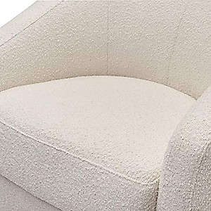 Babyletto Madison Swivel Glider in Polyester Ivory Boucle, Greenguard Gold and CertiPUR-US Certified
