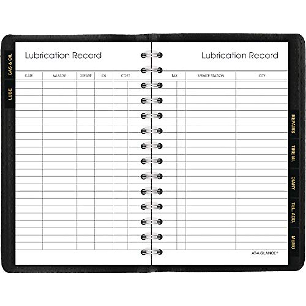 AT-A-GLANCE Auto Mileage Log Record Book, 3.75 x 6.12 Inches, Black (AAG8013505)