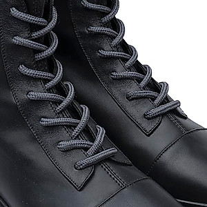 GEN BIGBOTTLE Set 2 Pairs Round Shoe Laces For Sneakers, Shoes & Boot; 39-79''Length, Athletic Shoelaces, Work Boot Laces, Heavy Duty Boot Laces (Grey, 49in)