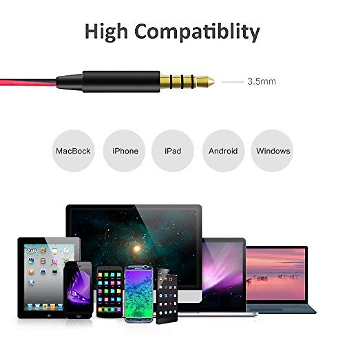 [Upgrade] inOpera Audio A1 Headphones Wired Earbuds in-Ear Noise Isolating Heavy Deep Bass Earphones with Microphone and Volume Control for Workout Sports Jogging Gym (Red/Black)