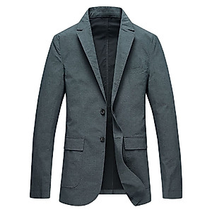 Men's Slim Fit 2 Button Blazer Jacket Classic Fit Casual Daily Sport Coat Notched Collar Lightweight Suit Jackets (Green,X-Large)