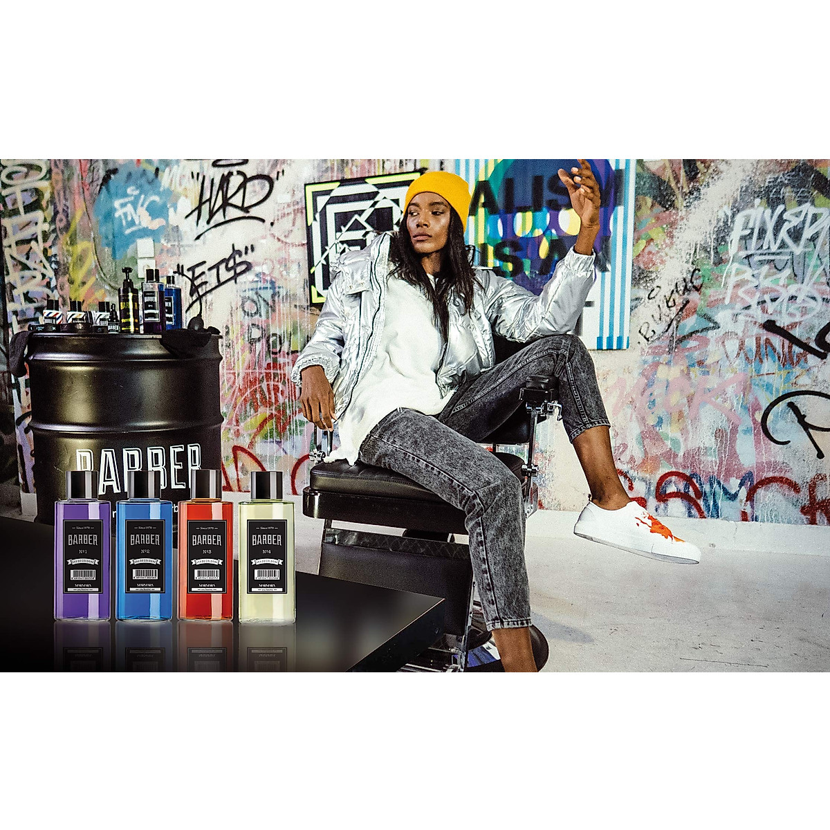 Marmara Barber Cologne - Best Choice of Modern Barbers and Traditional Shaving Fans (No 4 Green, 250ml x 2 Bottles)