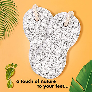 Jairestone Pumice Stone for Feet - Natural Earth Lava Pumice Stone for Foot Callus - Foot Scrubbers for Use in Shower - Pack of 2