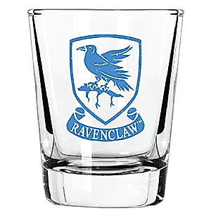 Harry Potter Shot Glass Set - 2 oz. Capacity - Set of 4 Glasses - Gryffindor, Slytherin, Hufflepuff, Ravenclaw