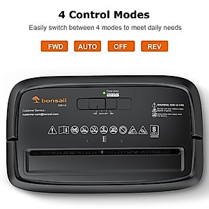 Bonsaii Paper Shredder, 8-Sheet Crosscut Shredder with 4.2 Gallon Bin Shred Credit Card/Mail/Staple/Clip, P-4 Security Level Document Shredder with Handle for Home Office (C261-C)