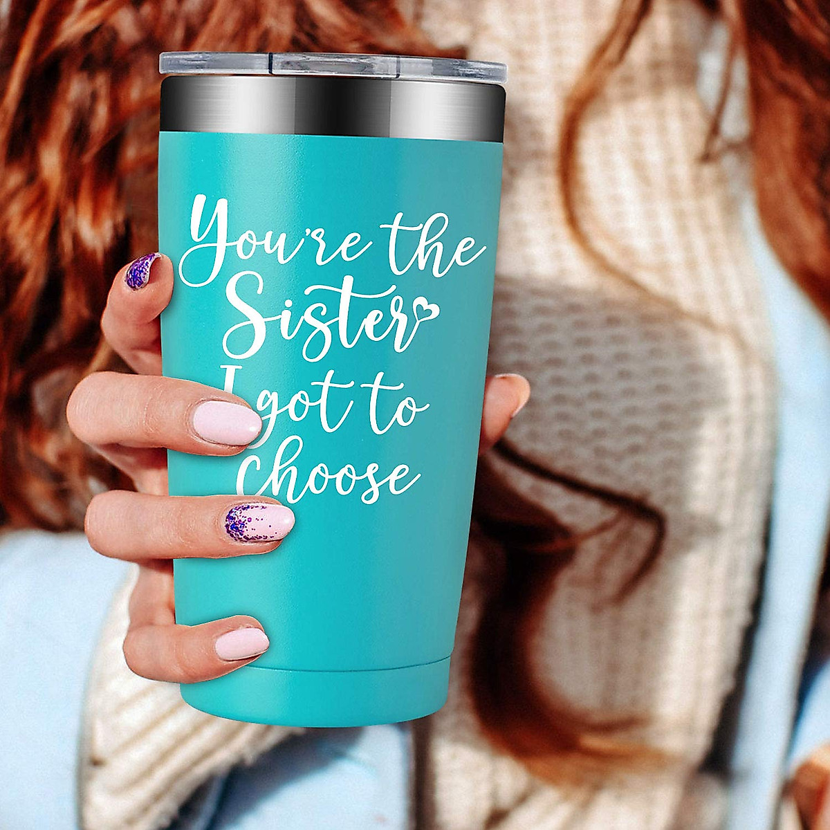 BIRGILT You're The Sister I Got To Choose Gifts - Best Friend Gift for Women - Friendship Gifts for Friends Women - Birthday, Christmas Gifts for Friends - 20oz Friend Tumblers for Women