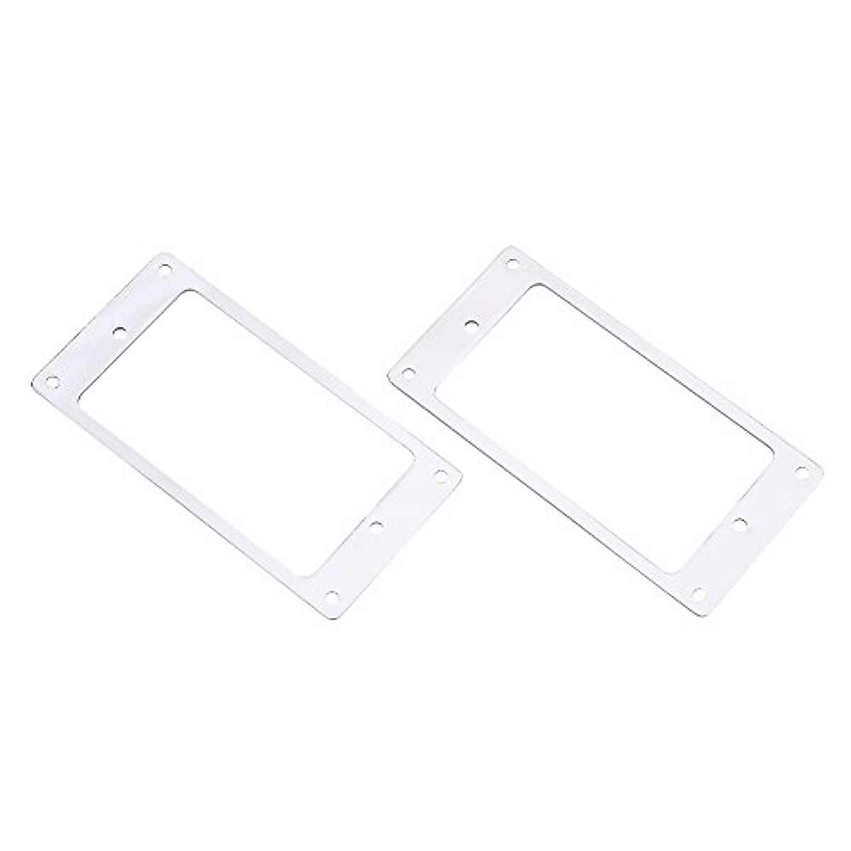 2Pcs Pickup Frame Mounting Rings Metal Humbucker Pickup Ring Electric Guitars Replacement Parts(Silver)