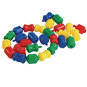 Excellerations Early STEM Toy, Connecting, Fun, Linking, Pop Beads for Toddlers, Snap Lock Beads Set in Storage Bin, Pack of 28