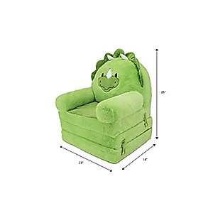 Soft Landing - Elite Seats - Premium Character Sofa Seat & Transformable Fold-Out Lounger with Carrying Handle – Dino