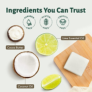 Terra Pure Conditioner Bar | Cocoa Butter Enriched by 1-Shoppe | Plastic Free, Soap Free, Vegan, Plant Based, Sustainable, Eco-Friendly, & Zero Waste