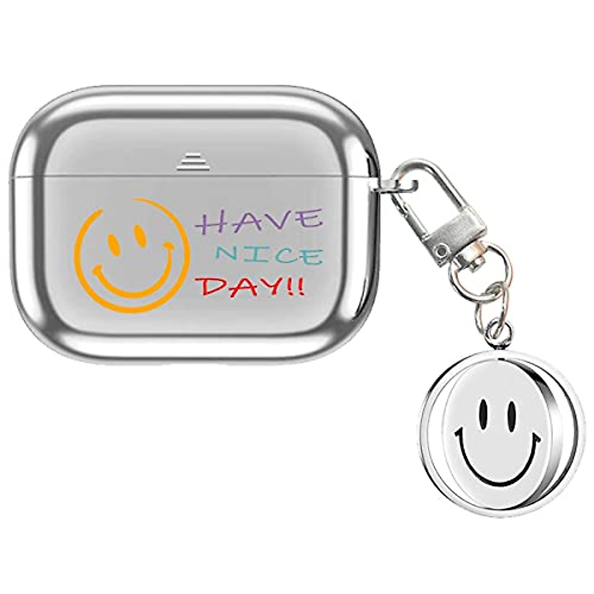 Airpod Pro Case, YohokGo Cute Hard Airpods Accessories Protective Cover Case Portable & Shockproof Girls Women Men with Keychain Compatible with Airpods Pro Charging Case