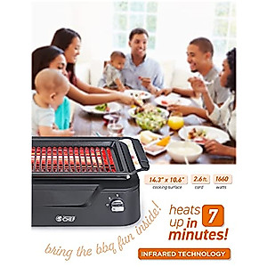 COMMERCIAL CHEF Indoor Smokeless Infrared Grill