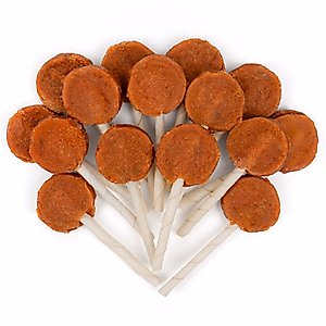 MON2SUN Lollipop Dog Treats, 4.5 Inch Chicken and Egg with Rawhide Twist Sticks, Healthy and Teeth Cleaning Dog Snacks for Small Dogs, 10.58oz (15 Count-Pack of 1)