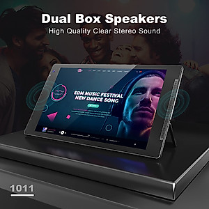 Android 12 Tablet 10.1 Inch Tablets with Stand, 6+6 GB RAM 128GB ROM 512GB Expandable, Google GMS Tablet, 6000mAh Fast Charge, 8MP Dual Camera, 2.4G/5G WiFi6, IPS HD Touch Screen (Black)