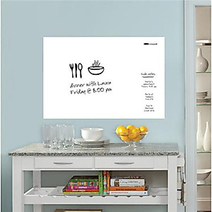 Wall Pops WPE0446 Large Message Board, White & Off-White, 36x24 Inch