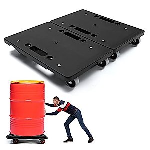 Furniture Dolly for Moving 2 Packs BTBFAMI Portable Furniture Movers with Wheels Moving Dolly,Small Flat Dolly Cart 4 Wheels Heavy Duty 500 Lbs Capacity Black
