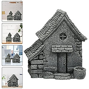 DOITOOL Miniature Pagoda Statue Micro Village Houses Zen Garden Pagoda Figurine Chinese Zen Asian Decor Bonsai Decoration Miniature Accessories