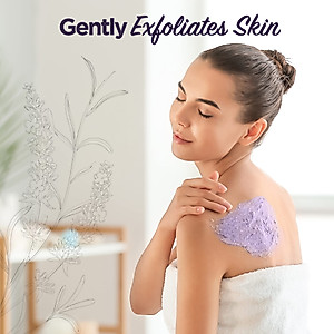 BeautyFrizz Lavender Body Scrub for Women - Exfoliating Body Scrub - Contains Sea Salt, Aloe and Shea Butter - Gently Exfoliates - 12 oz