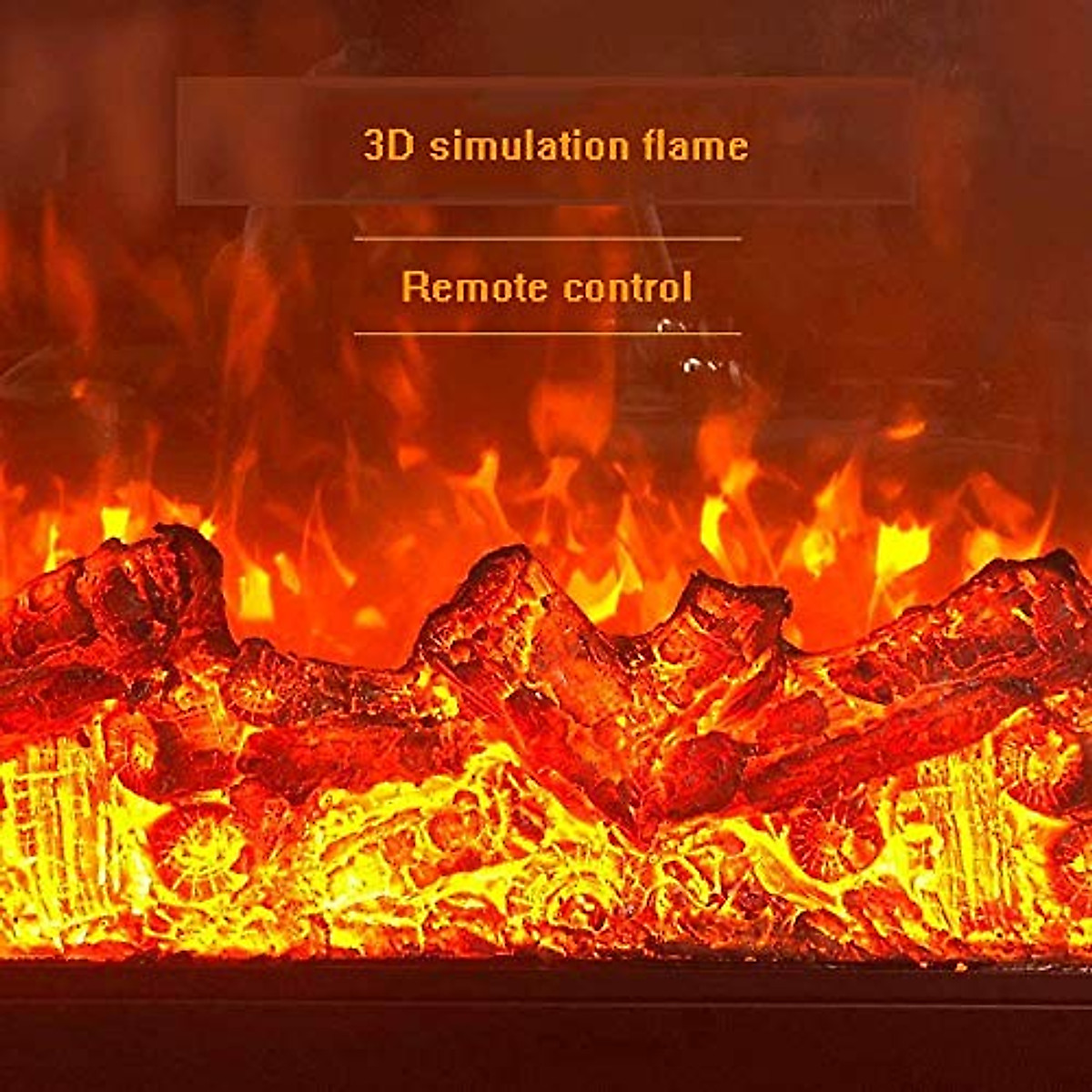 JYCCH Electric Fireplace Wall-Mounted 700mm Built-in Electric Fireplace Electric Fireplace Portable Electric Stove with Realistic Wood fire Flame Effect Adjustable tat overheating