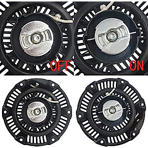 WOTIAN Briggs and Stratton Pull Start Assembly Recoil Starter 163cc 208cc 590607 797276 for Generator Mini Bike Parts Black 6 Holes with 130cm Rope