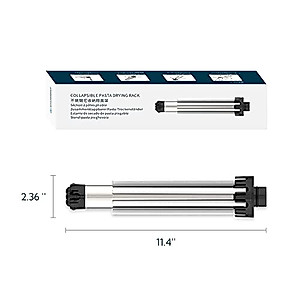 KITCHENDAO Collapsible Pasta Drying Rack, Easy Storage, Quick Set up, Foldable Pasta Dryer Rack, Spaghetti Noodle Hanger, Detachable for Easy to Clean, Rotary Arms, Hold up to 5lbs