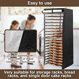 Pan Bun Rack Cover, Bread Rack Cover, Bun Pan Bakery Rack Cover with Zipper Multipurpose Bread Rack Cover Keeping Fresh Bakery Single Rack Cover Reusable Bun Pan Bakery Rack Cover for Restaurant