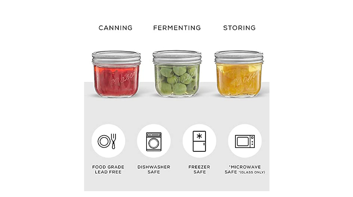 8 Oz Mason Jars with Lids - Perfect for Canning & Storage