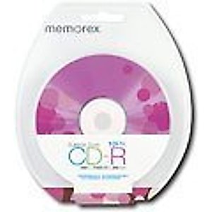 Memorex Cool Color Designer CD-R Recordable Media Spindle, Pink, 700MB/80 Minutes, Pack of 10