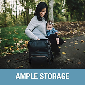 CleverMade Diaper Bag Backpack with Changing Pad & Stroller Straps - Stylish Unisex Maternity Back Pack Bags for Newborn Baby Essentials, Black