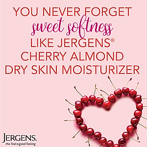 Jergens Original Scent Dry Skin Body Lotion, Hand and Body Moisturizer, Cherry Almond Essence, Dermatologist Tested, 21 Oz