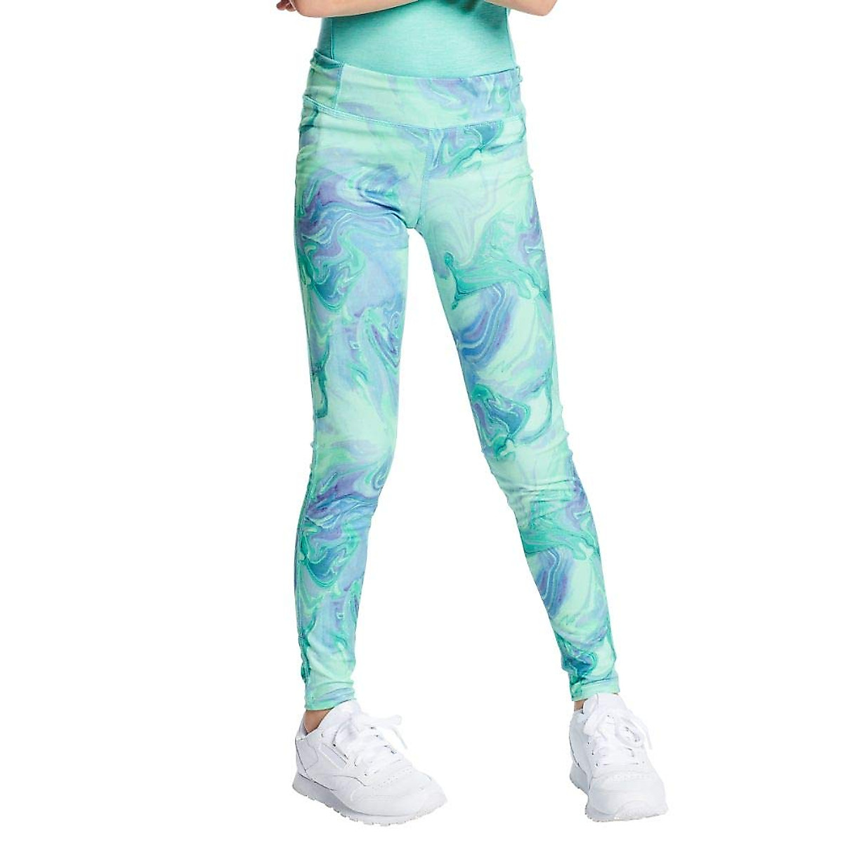 C9 Champion Girls' Leggings, Multi Marble Green, S