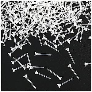 ITROLLE 300pcs Mini Plastic Pin Stakes for Figurines Miniature Fairy Garden to Decorate Terrarium Bonsai Cactus Moss Landscape