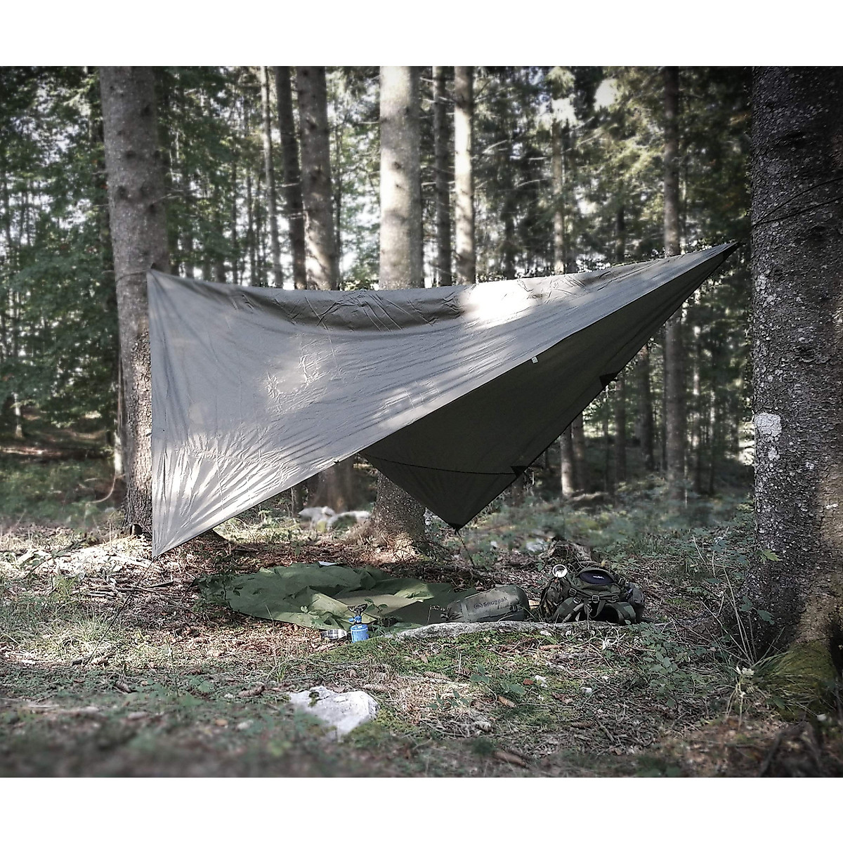 Snugpak | All Weather Shelter G2 | Tarp Shelter | Lightweight | 2000mm 100% Waterproof Outer (Olive)