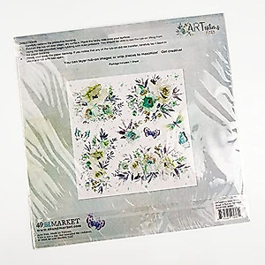 49 AND MARKET Art VIKEN RUB-ON 12X12 1/PK, White