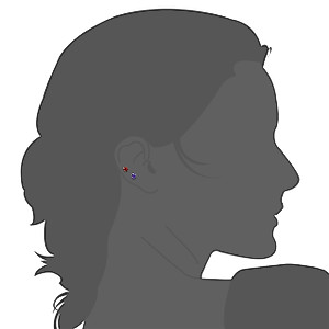 LOYALLOOK 12 Pairs Stainless Steel Brilliant Cut Round Cubic Zirconia Birthstone Stud Earrings for Women (C:3mm 12 pairs)