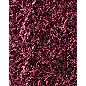 MagicWater Supply Soft & Thin Cut Crinkle Paper Shred Filler (1/2 LB) for Gift Wrapping & Basket Filling - Burgundy