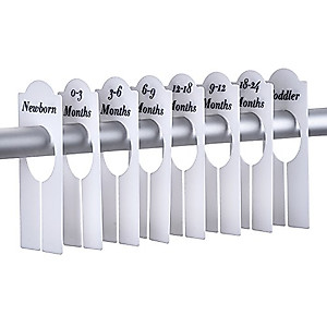 WILLBOND Closet Dividers Baby Nursery Clothing Rack Size Dividers Boy Girl Closet Organizer Dividers with Sizes Newborn to 18-24 Months (8 Pieces)
