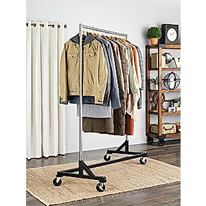 Whitmor Commercial Garment Z-Rack - Silver / Black