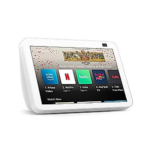 Certified Refurbished Echo Show 8 (2nd Gen, 2021 release) | HD smart display with Alexa and 13 MP camera | Glacier White