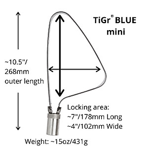 Scooter Edition TiGr: Blue Mini u-Lock. Bicycle Security for e-Scooter, e-Bike, Bike, Bicycle ...
