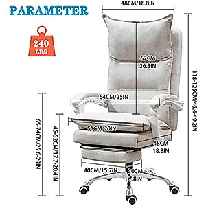 LETREM Office Chair Mesh Chair Ergonomic, Computer Chair Adjustable Seat Height with Back Support and Arms, Desk Chair Comfy, Study Chair for Home, Office and Executive A/White/One Side