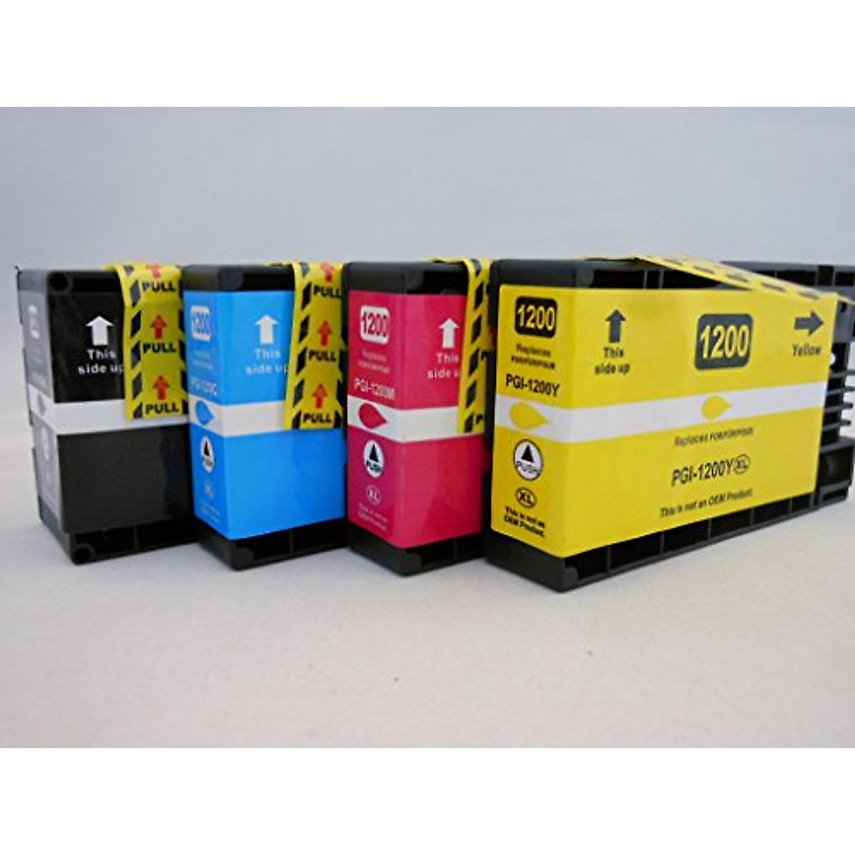 TSP Saver Replcaement PGI-1200 Black Cyan Magenta Yellow XL High Yield Ink Cartridge for Canon Maxify MB2020 MB2120 MB2320 MB2720 4 Pack (PGI1200-4PK)
